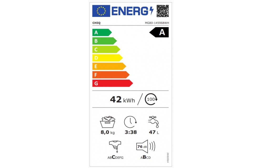 Chiq MG80-14596BWH Пералня - MG80-14596BWH